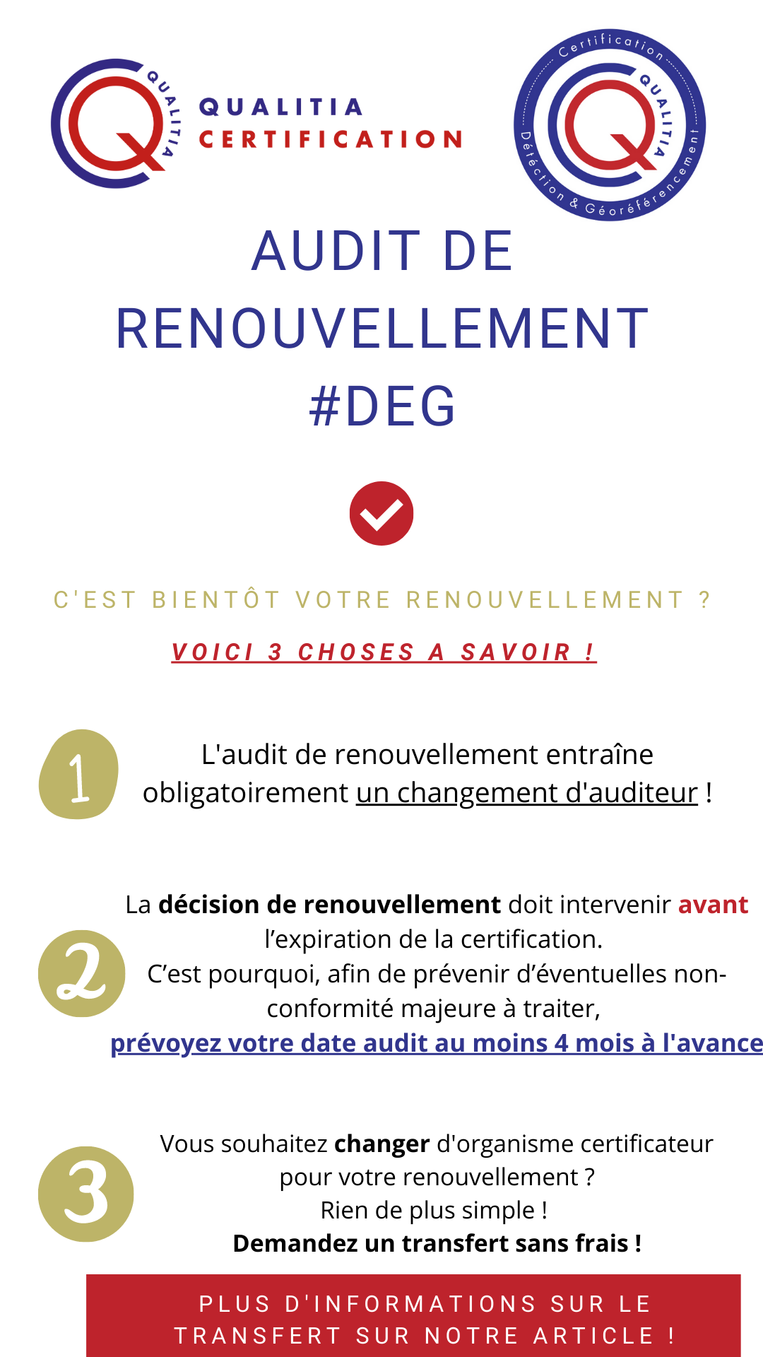 DEG - LES AUDITS DE RENOUVELLEMENT - Qualitia Certification